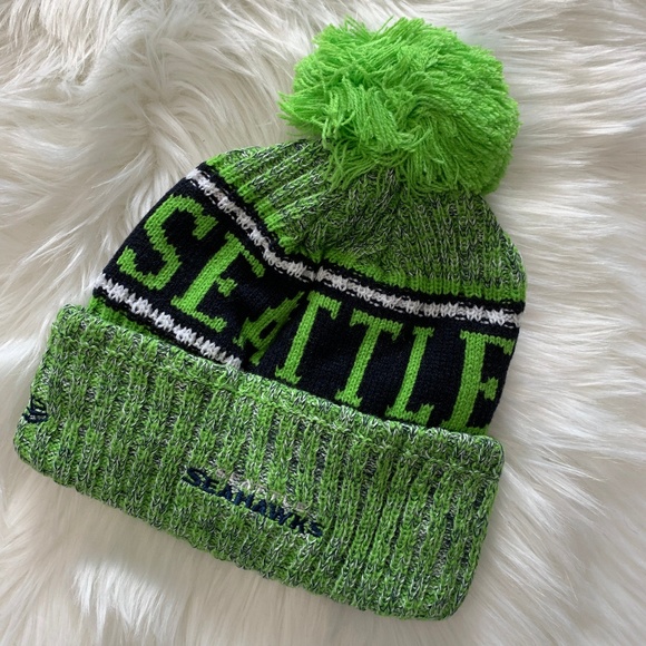 New Era | Accessories | New Era Nfl Seattle Seahawks Beanie With Pom ...
